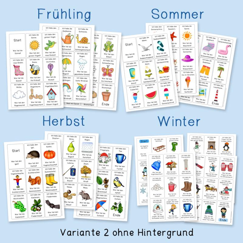 Lesespiel für den Frühling (Ich habe ... Wer hat ...)