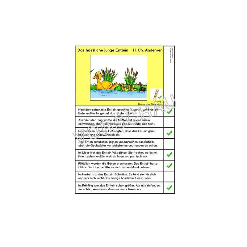 Märchen (Klammerkarten zum Leseverständnis)