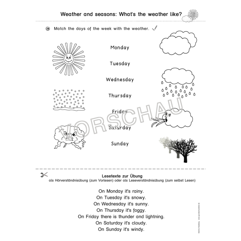 Englischmaterialien: weather and seasons