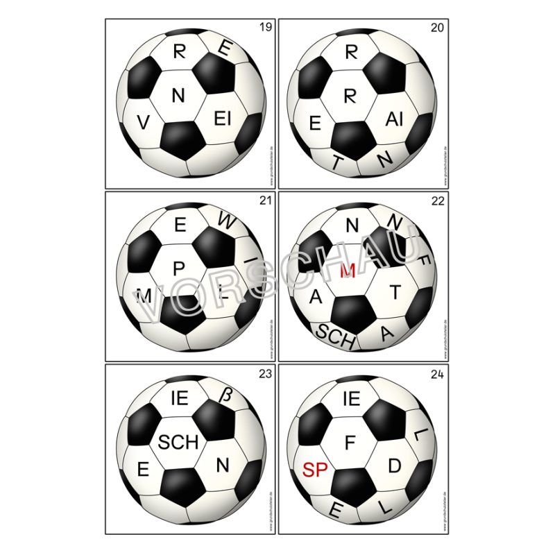 Schüttelwörter: Fußball